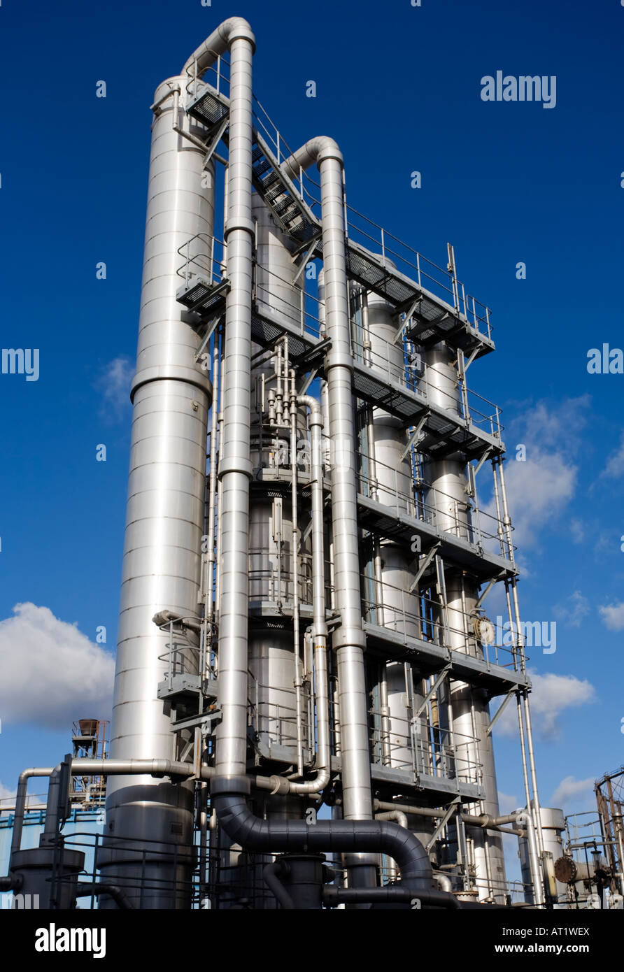 One of the neutral grain stills at the Syral UK distillery Stock Photo ...