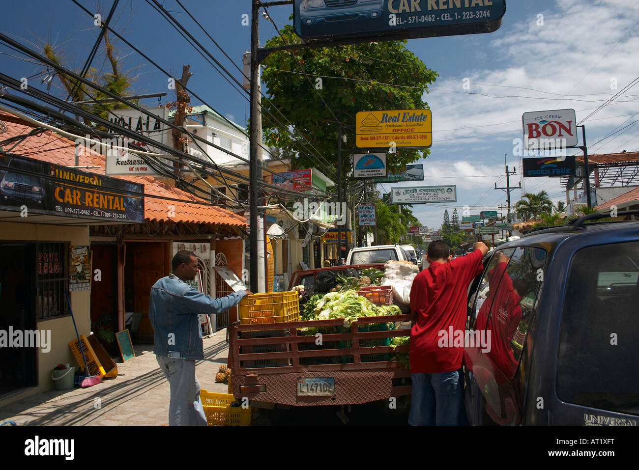 Vegetable transport, Cabarete Stock Photo - Alamy