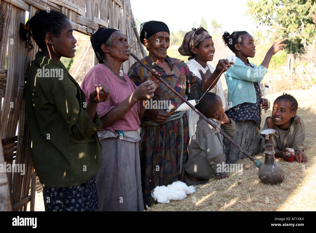 Group of African women in Dorze tribal village, Ethiopia Stock Photo ...