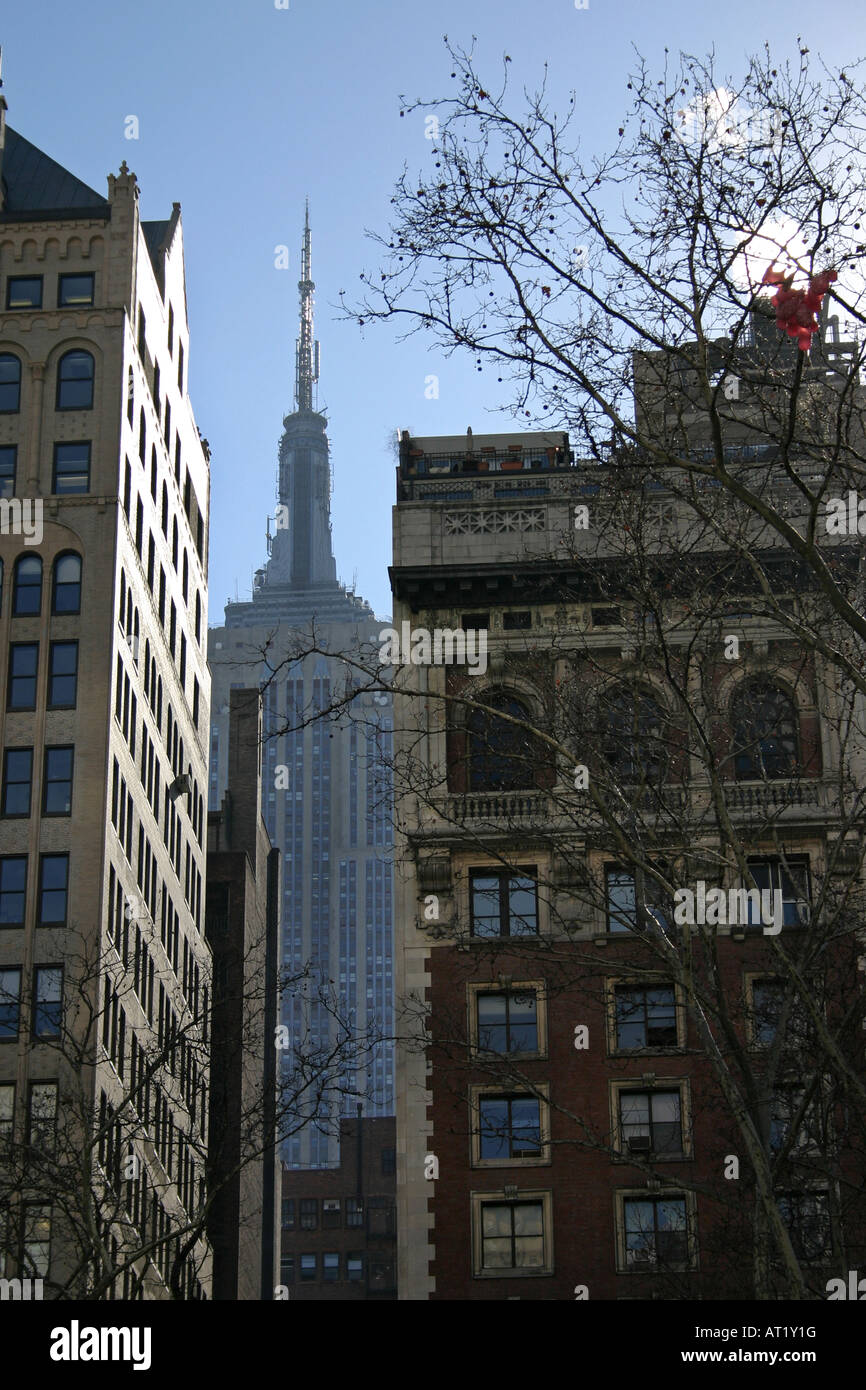 A view of The Empire State Building, one of Manhattans most famous ...