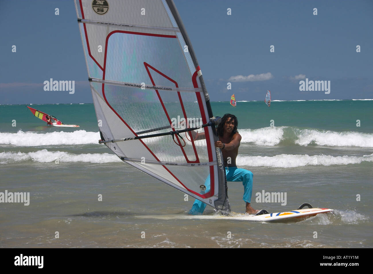 Windsurfer in Cabarete Stock Photo - Alamy