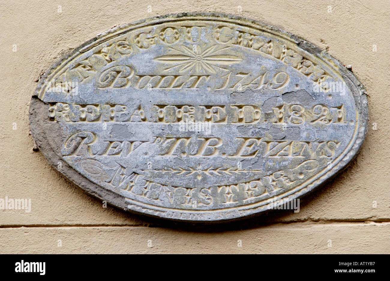 Welsh Plaque on Zoar Ynysgau Congregational Chapel Pontmorlais Merthyr ...