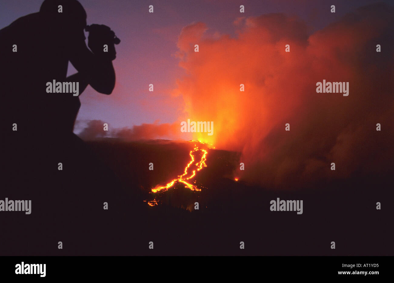 Eruption of Piton de Fournaise Volcano Reunion Island France Stock ...