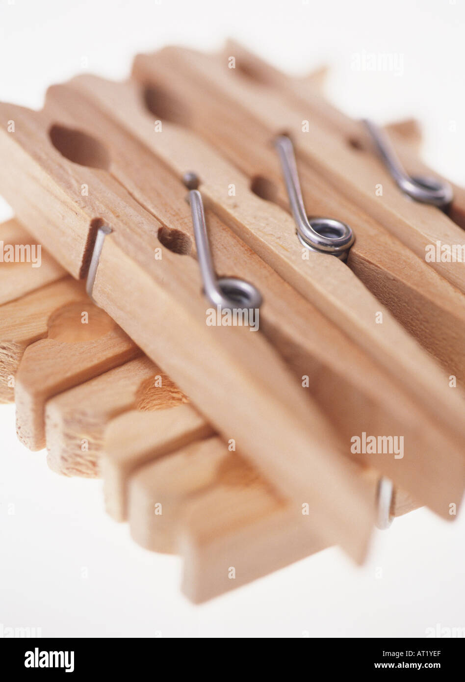 Wooden clothes pegs Stock Photo - Alamy