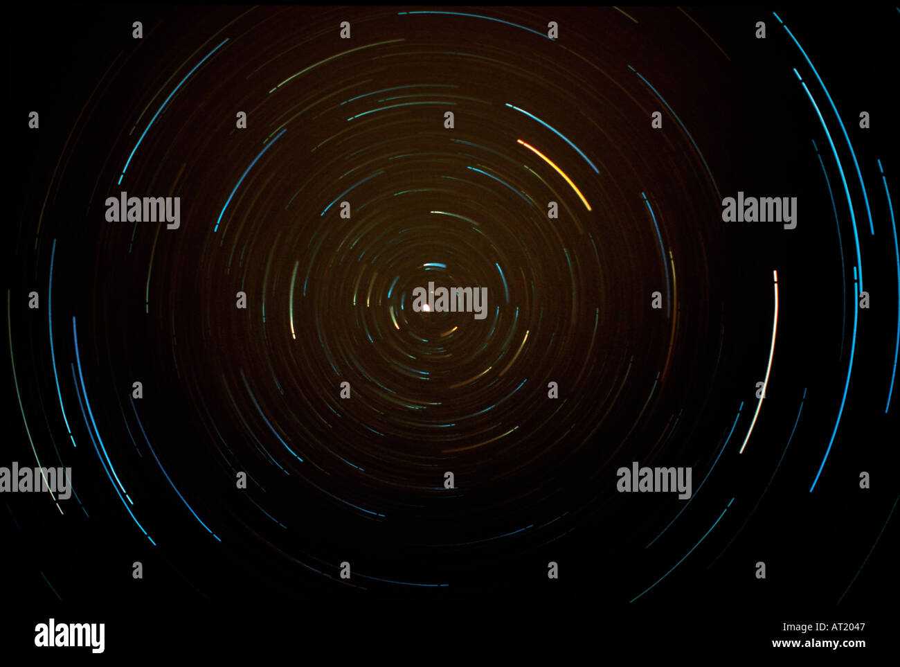 Star trails circling aroung the Northern Star Stock Photo - Alamy