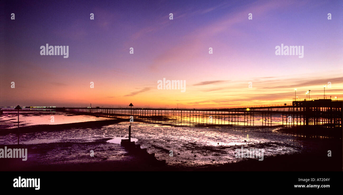 Southend Pier Southend on Sea Essex at sunset Stock Photo - Alamy