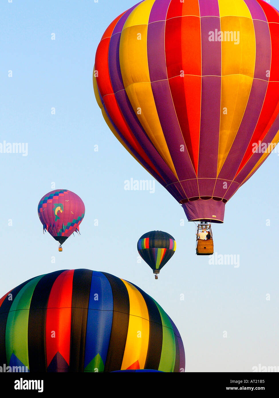 Hot Air Balloon Races Stock Photo - Alamy