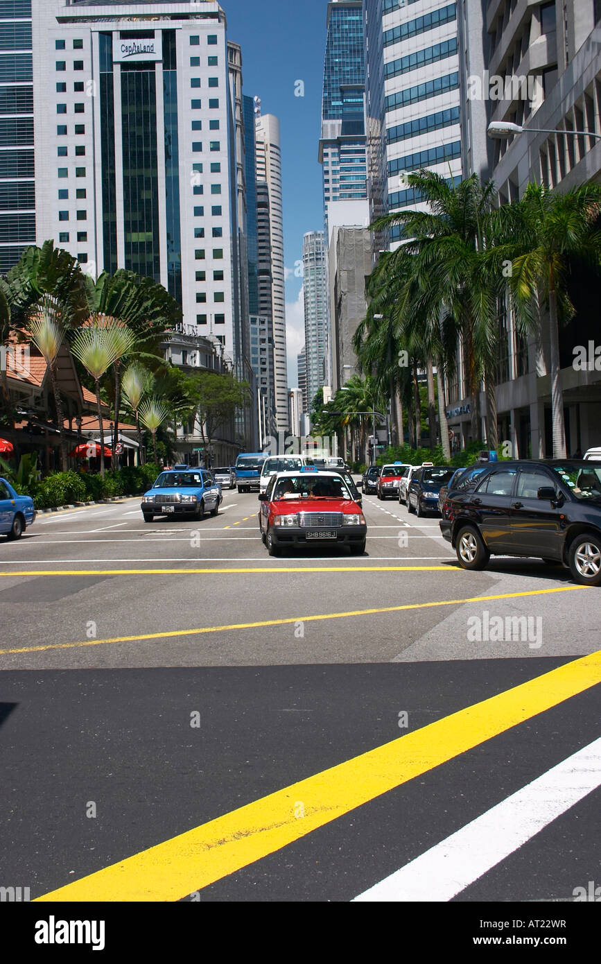 Street in the Business District, Singapore Stock Photo - Alamy