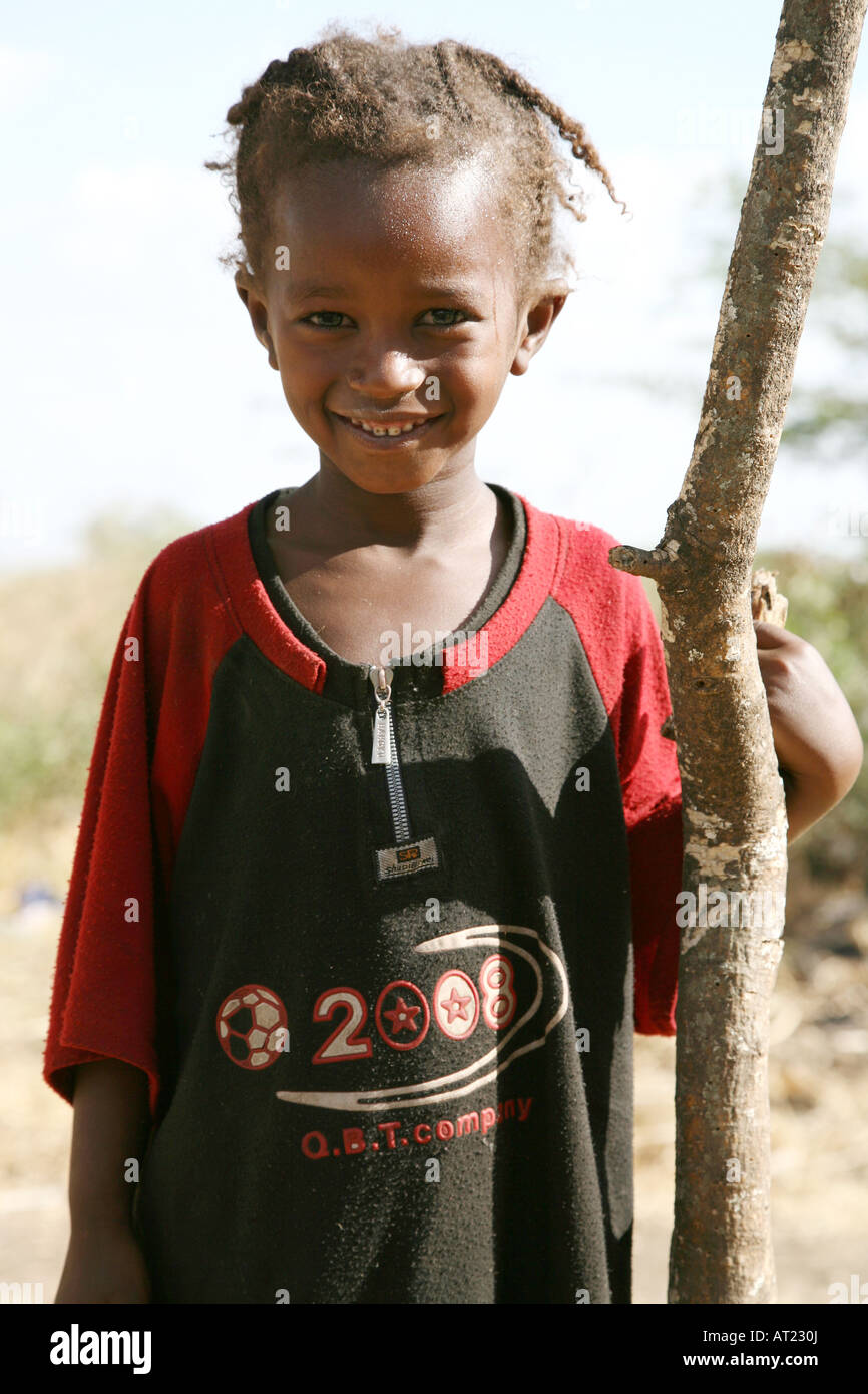 Cute smiling Ethiopian girl Stock Photo - Alamy