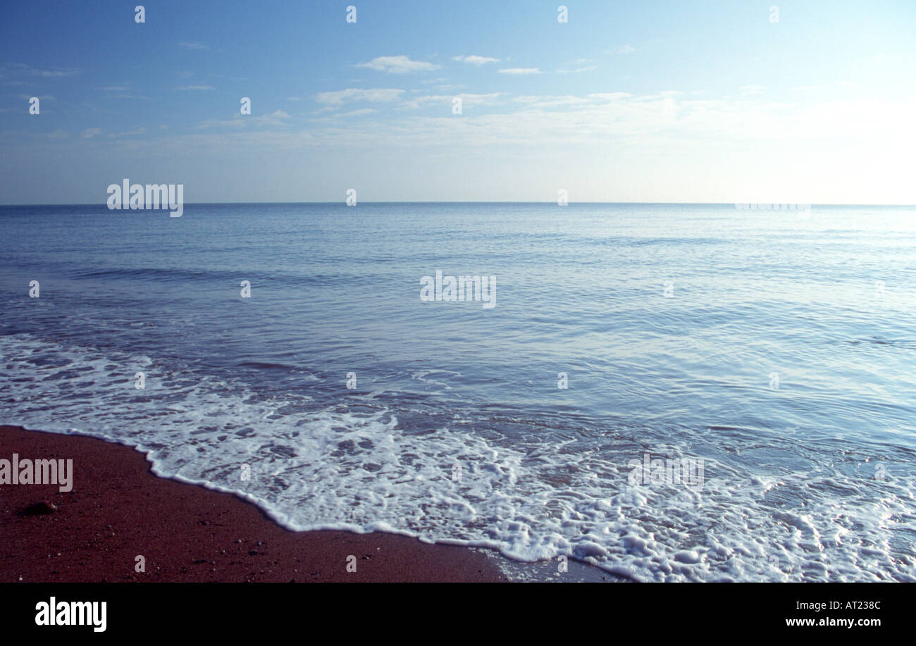 A calm sea in early morning sunlight Shaldon Devon Great Britain Stock ...