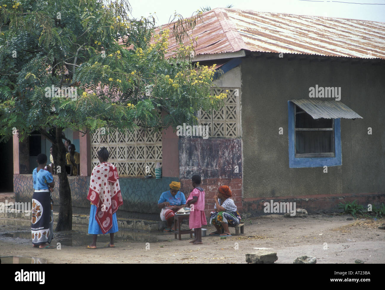 Mafia Island scene in Kilindoni main town, 1997 Stock Photo - Alamy