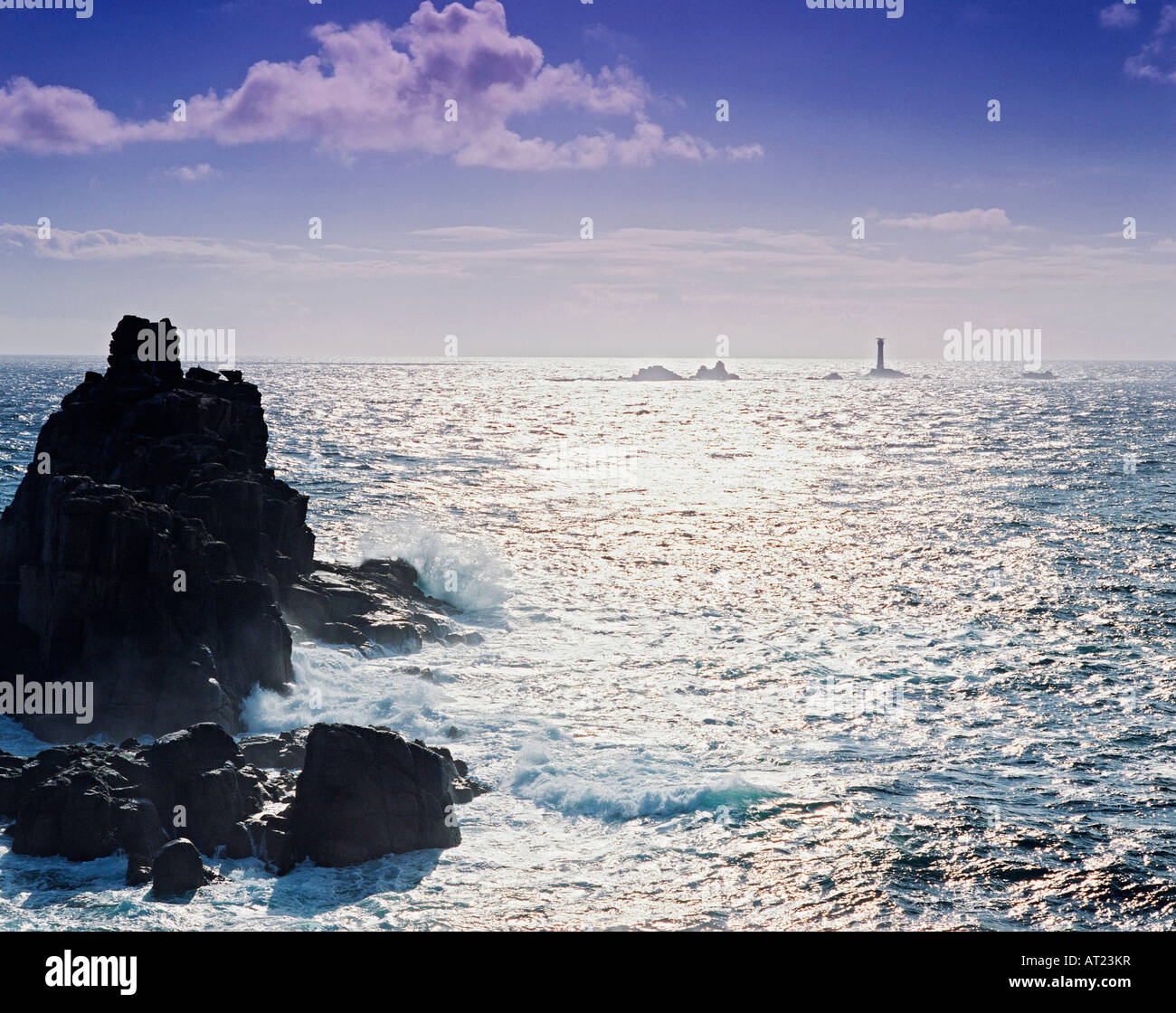 Longships light house hi-res stock photography and images - Alamy