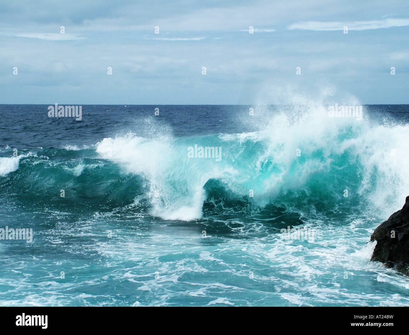 Dangerous sea wave white water wave curl hi-res stock photography and ...