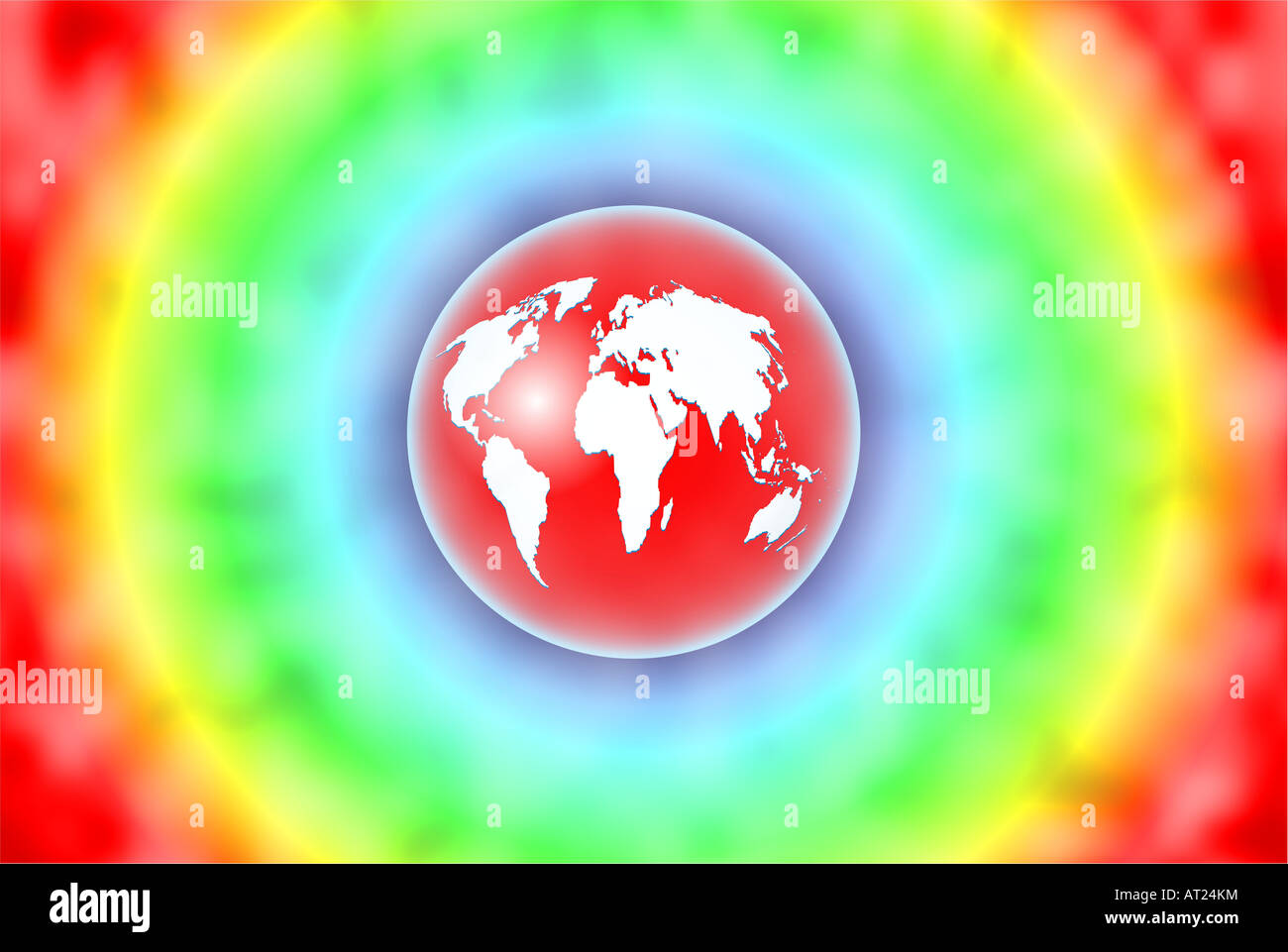 rainbow globe background Stock Photo - Alamy