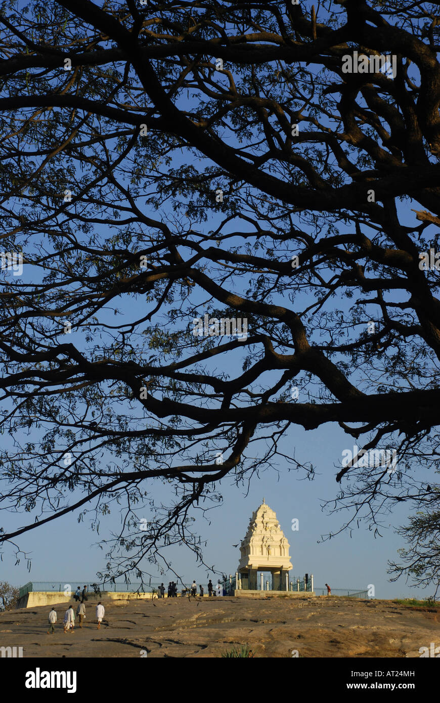 one temple on top of the mountain in Lalbagh botanical garden The ...