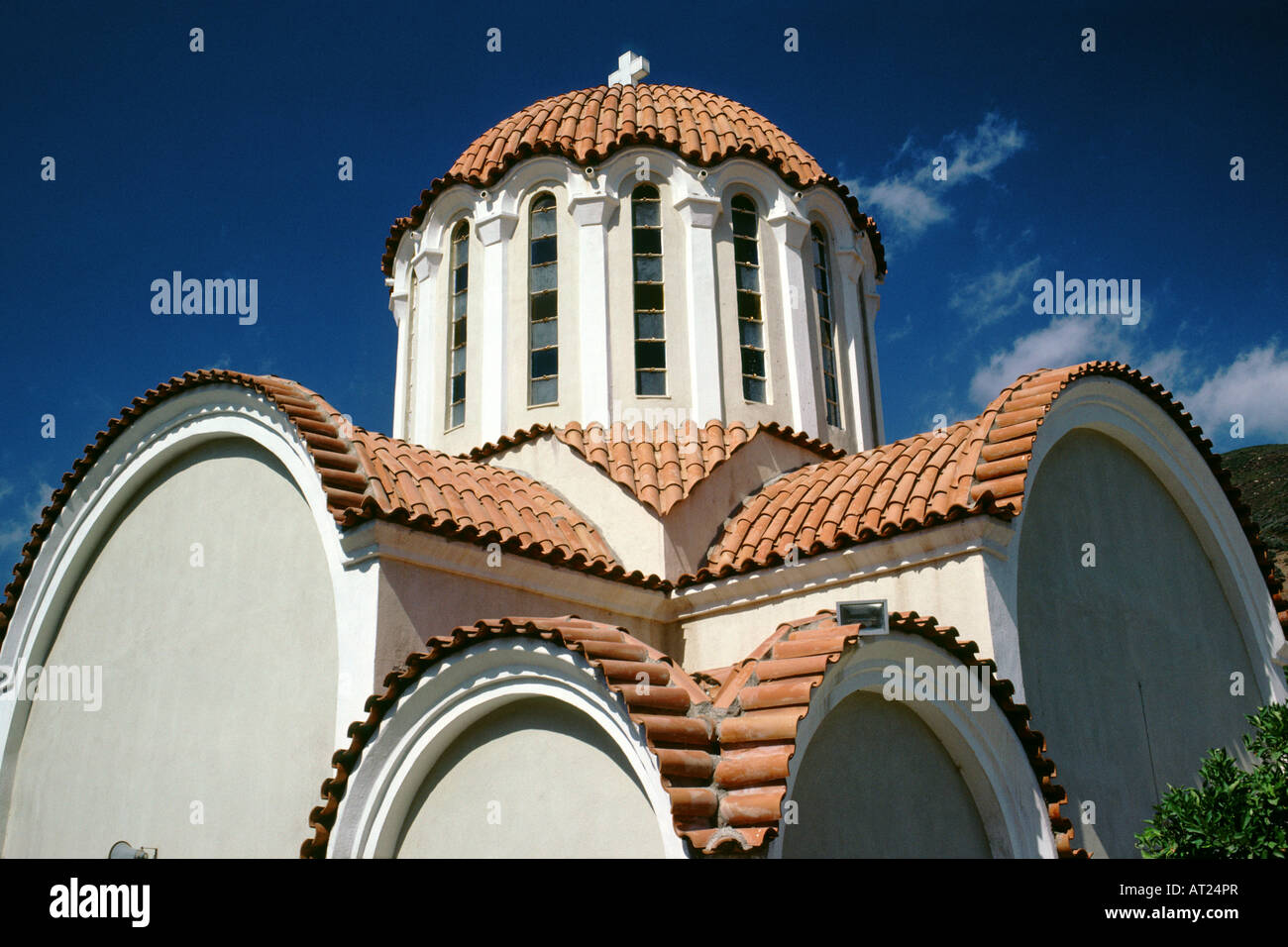 Typical church in Crete Stock Photo - Alamy