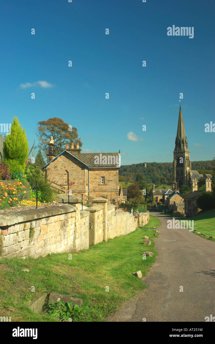 village edensor,Derbyshire on the Chatsworth estate Stock Photo - Alamy