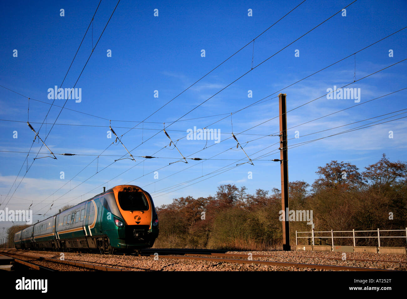 Hull Trains 222 class Electric HST train ECML Lolham level crossing ...