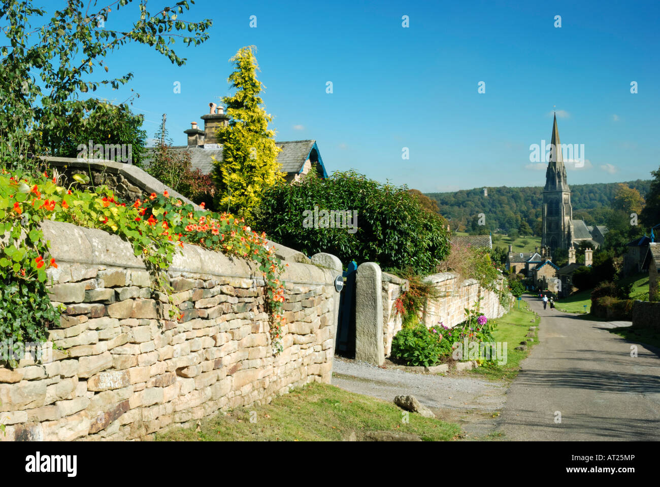 village of edensor estate of chatsworth derbyshire Stock Photo - Alamy