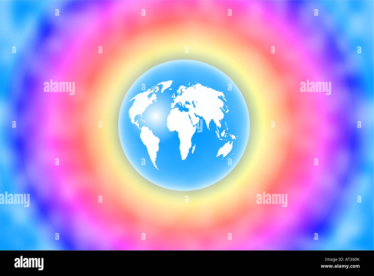 rainbow globe background Stock Photo - Alamy