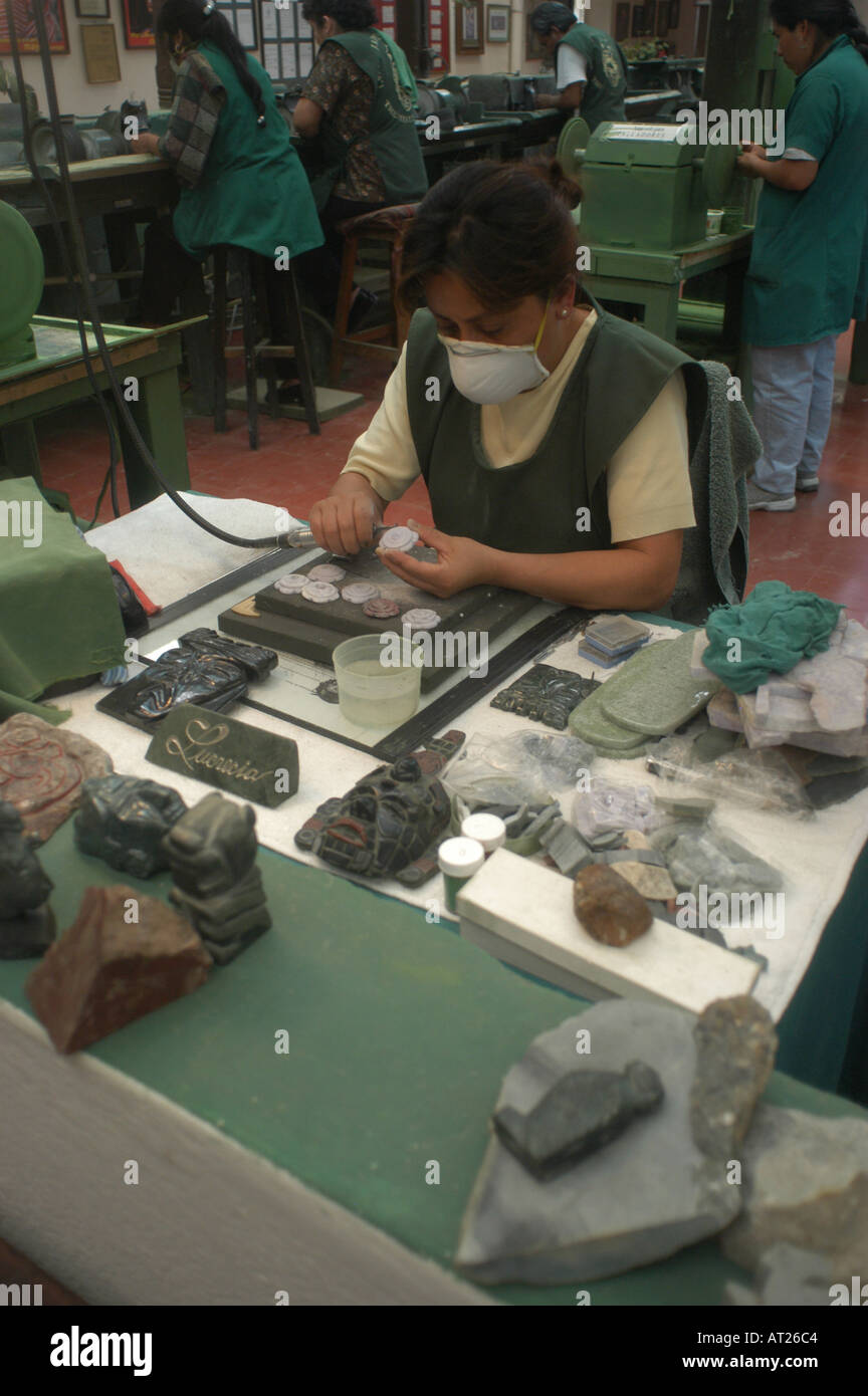 Woman working in a Jade Factory Antigua city Guatemala Stock Photo - Alamy
