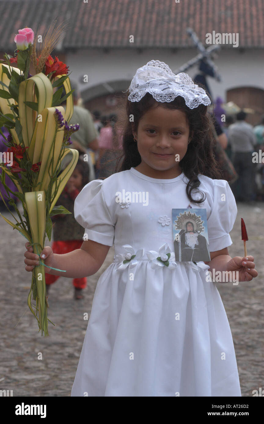 Girl during the Holy week Antigua Guatemala Stock Photo - Alamy