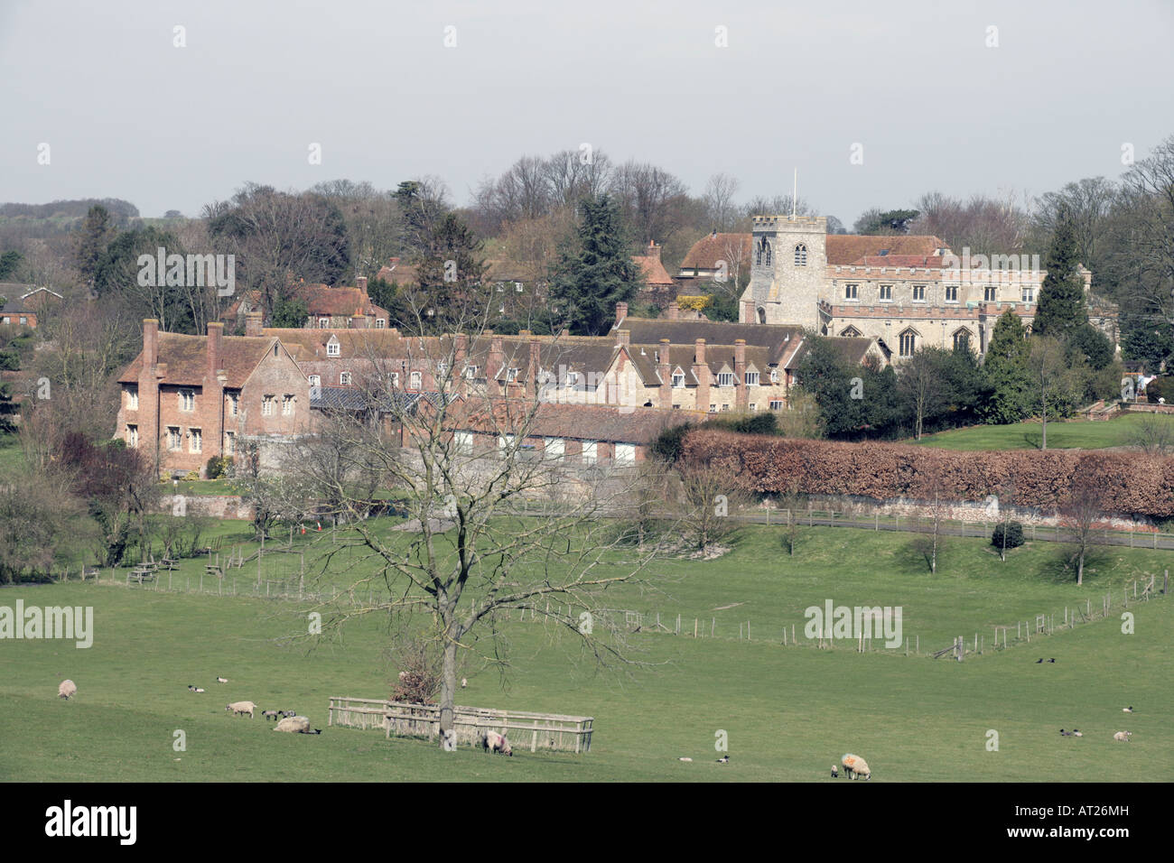 The Oxfordshire village of Ewelme with its church school and Almshouses ...