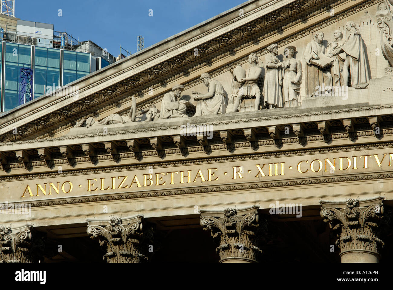 Royal Exchange detail, London Stock Photo - Alamy
