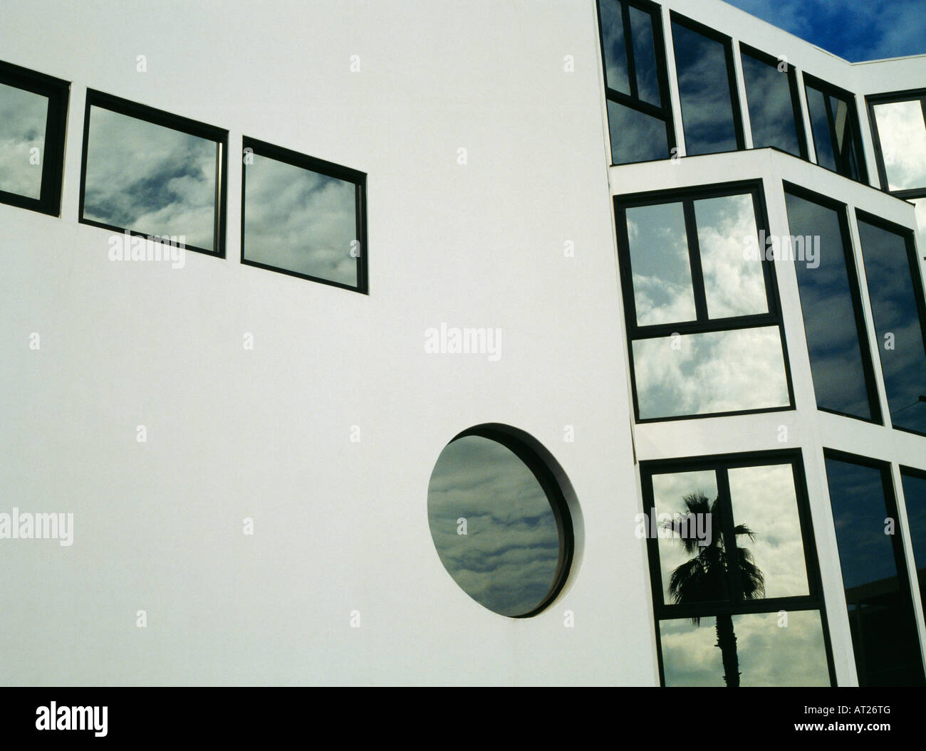 Modern grey office building Stock Photo - Alamy
