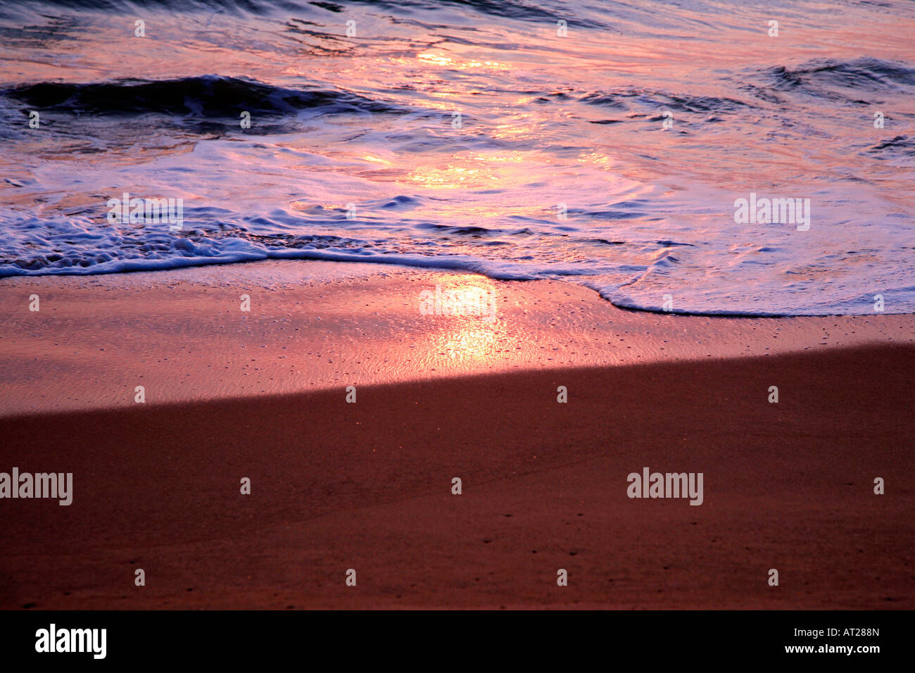 dusk view of a beach Stock Photo - Alamy