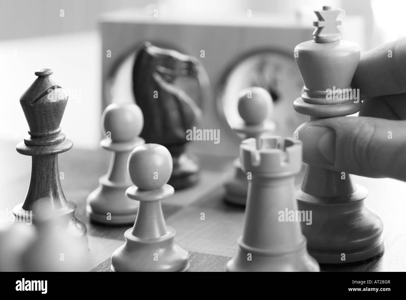 Chess Game with clock Stock Photo - Alamy