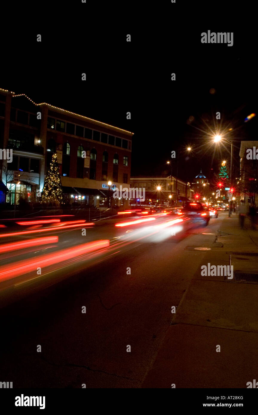 Long exposure shot in downtown Champaign IL Stock Photo - Alamy
