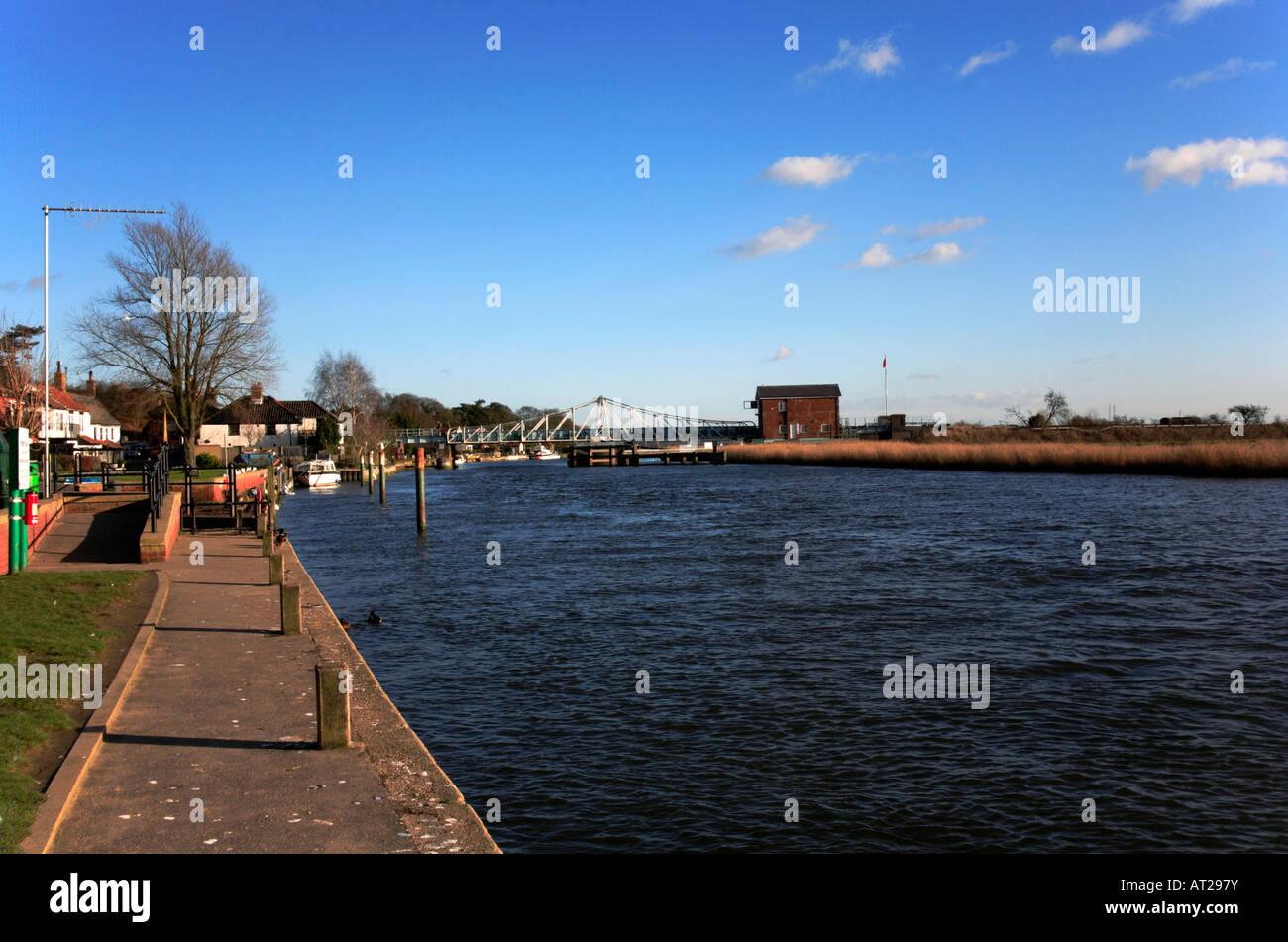 The River Yare with Quay at Reedham, Norfolk, UK Stock Photo - Alamy