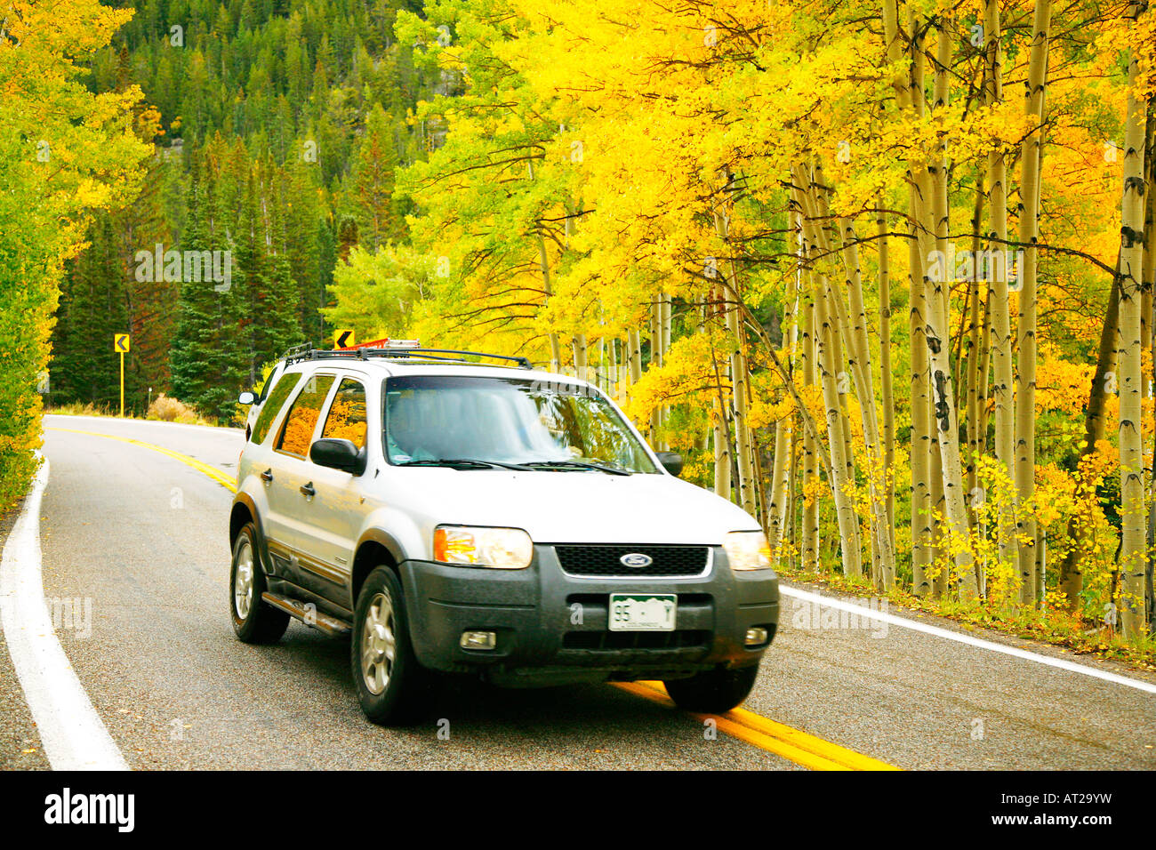 Highway 82 (license plate obscured) from Twin Lakes to Aspen, White ...