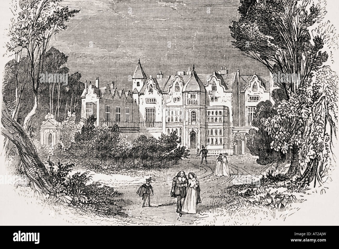 Holland House, Kensington, England. Residence of Joseph Addison Stock ...