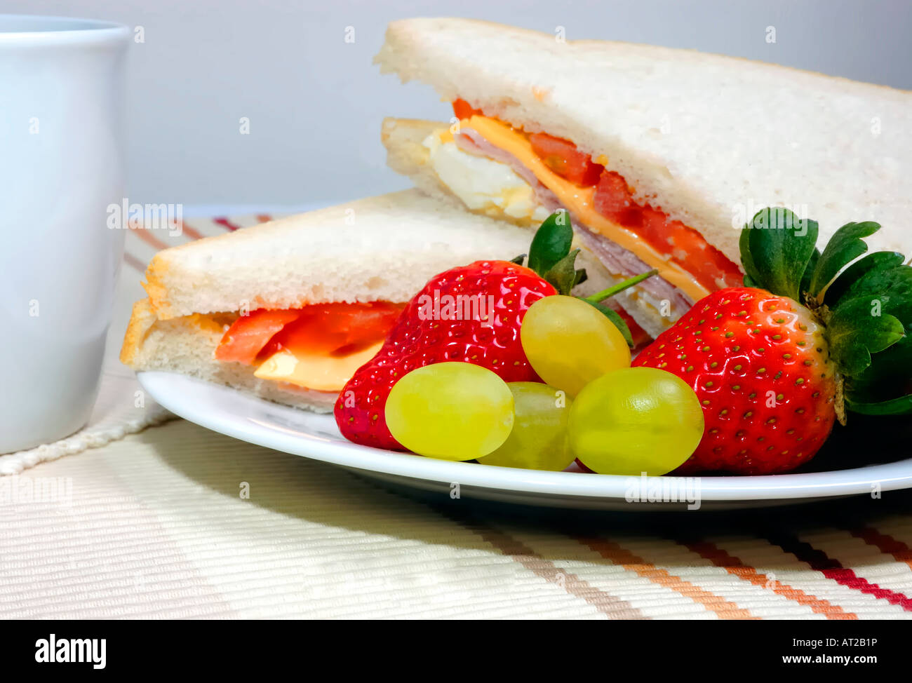 Healthy lunch on a table top Stock Photo - Alamy