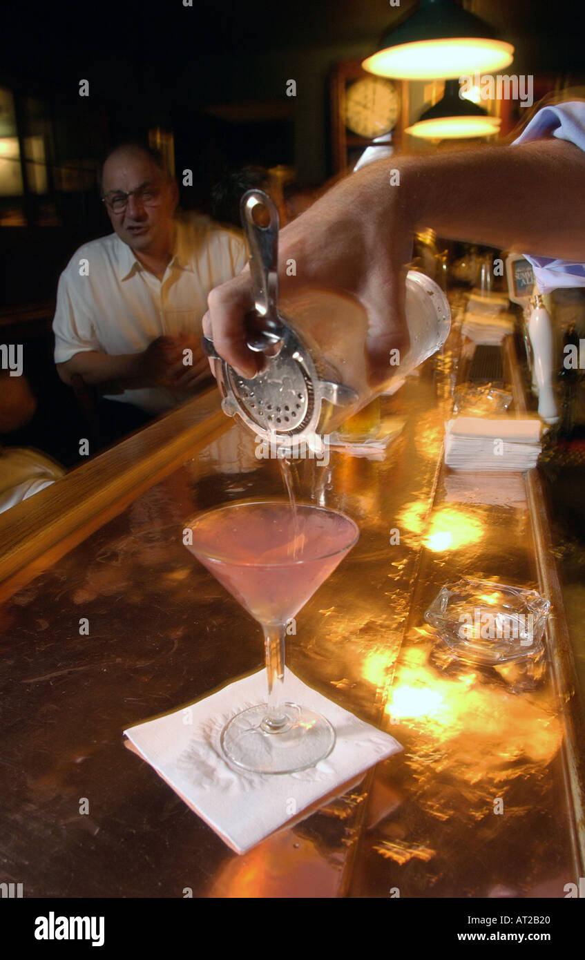 Bartender s hand pouring Drinks at a bar New England Yankee inn Stock ...