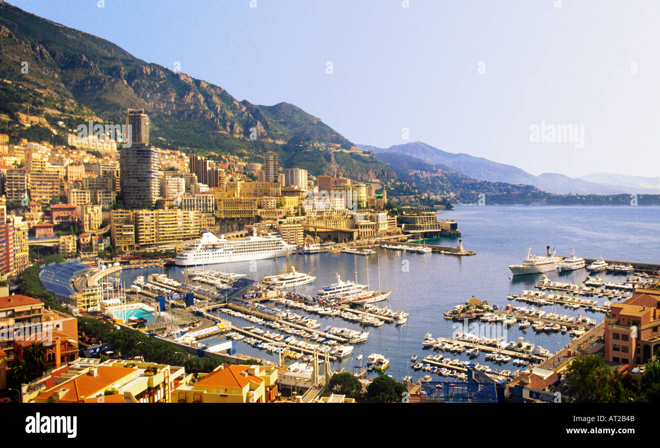 harbor with cruiseship Monte Carlo Monaco Stock Photo - Alamy