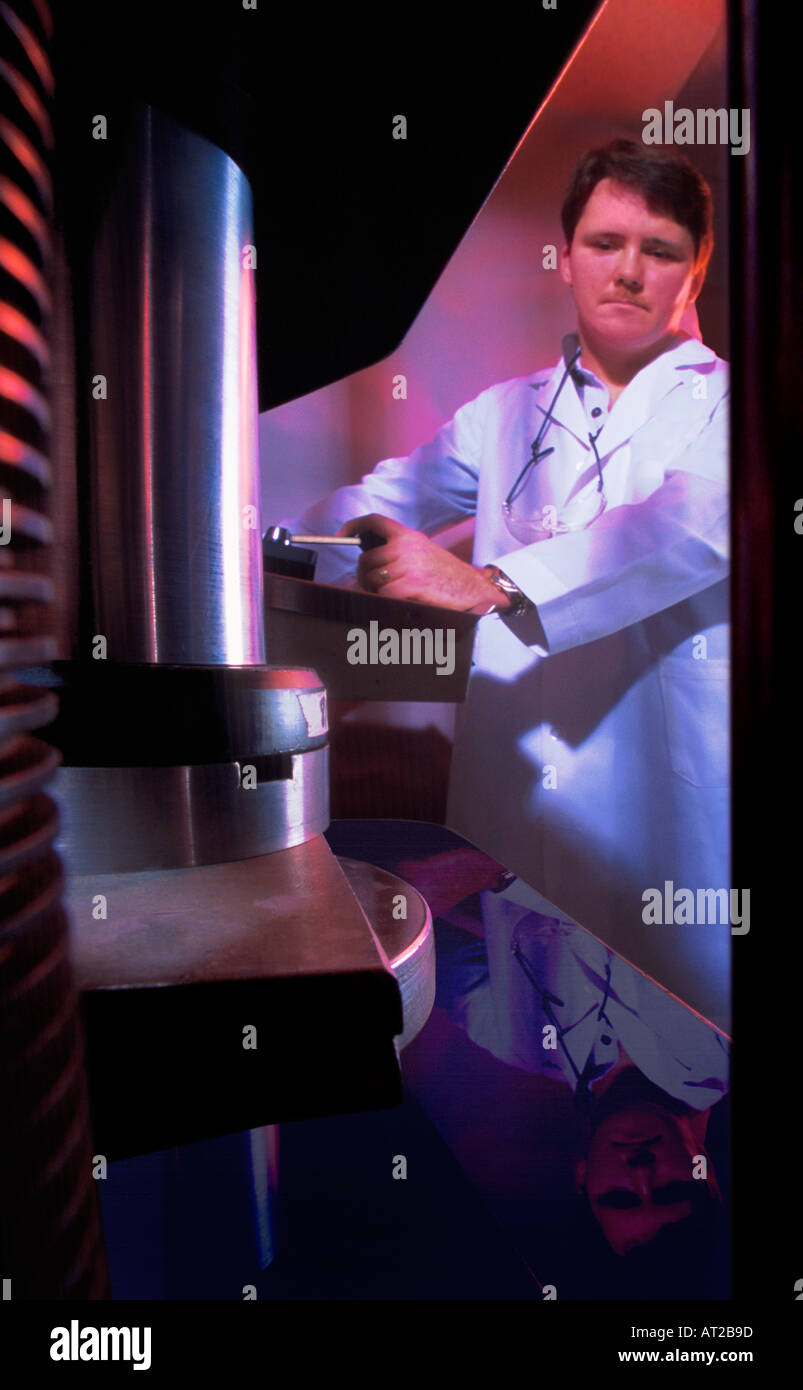 researcher testing strength of pipe Stock Photo - Alamy