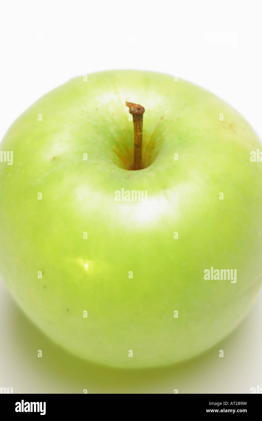 Green apple fruit-piece clouse up nobody Stock Photo - Alamy