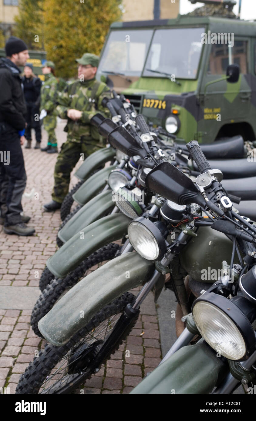 Military Motorcycle Patrol Unit Exhibition on Gustav Adolfs Square ...