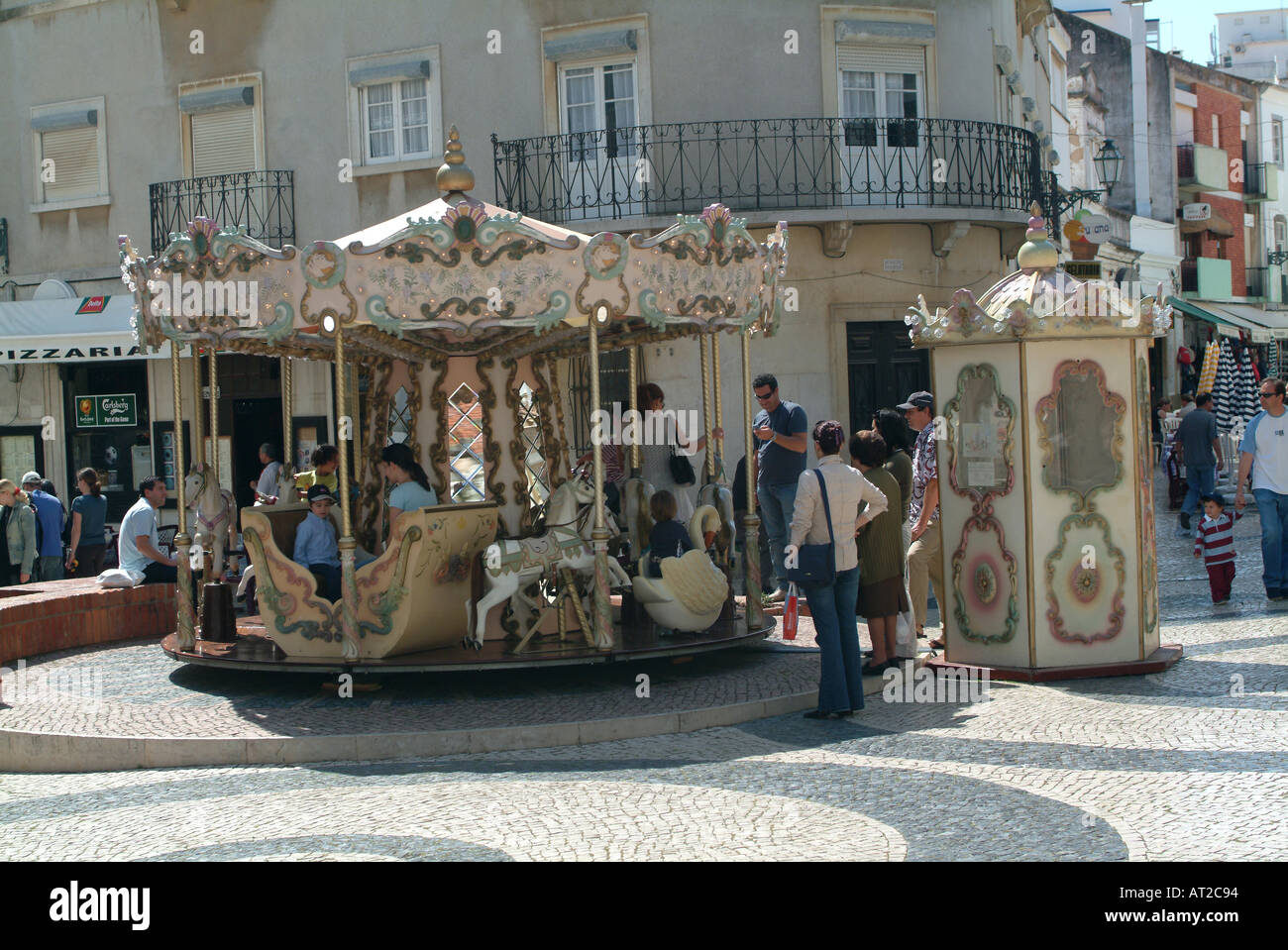 Childrens Roundabout in Praca Luis de Camoes Lagos Algarve Portugal ...