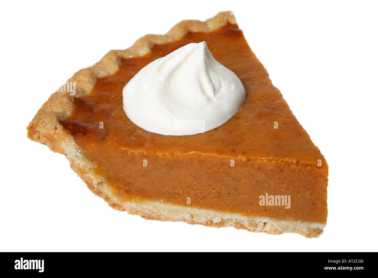 Pumpkin pie piece cream Cut Out Stock Images & Pictures - Alamy