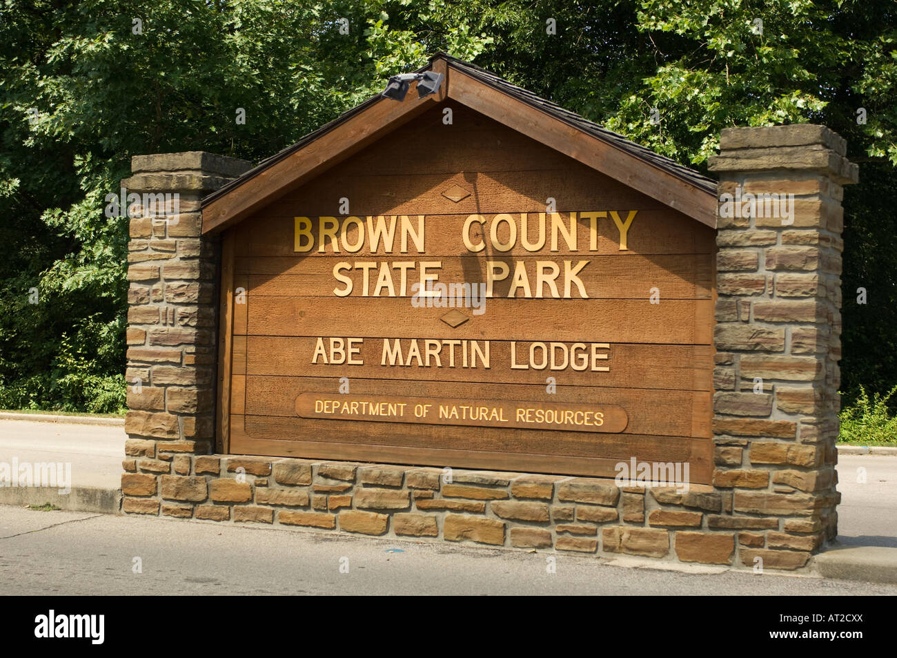 Entrance to the Abe Martin Lodge in Brown County State Park Nashville ...