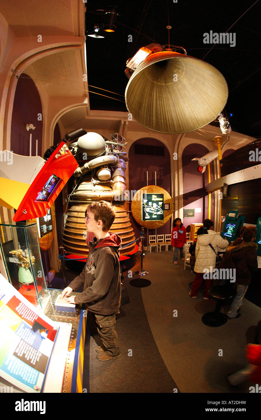 Children at display in H R MacMillan Space Centre at the Planetarium ...