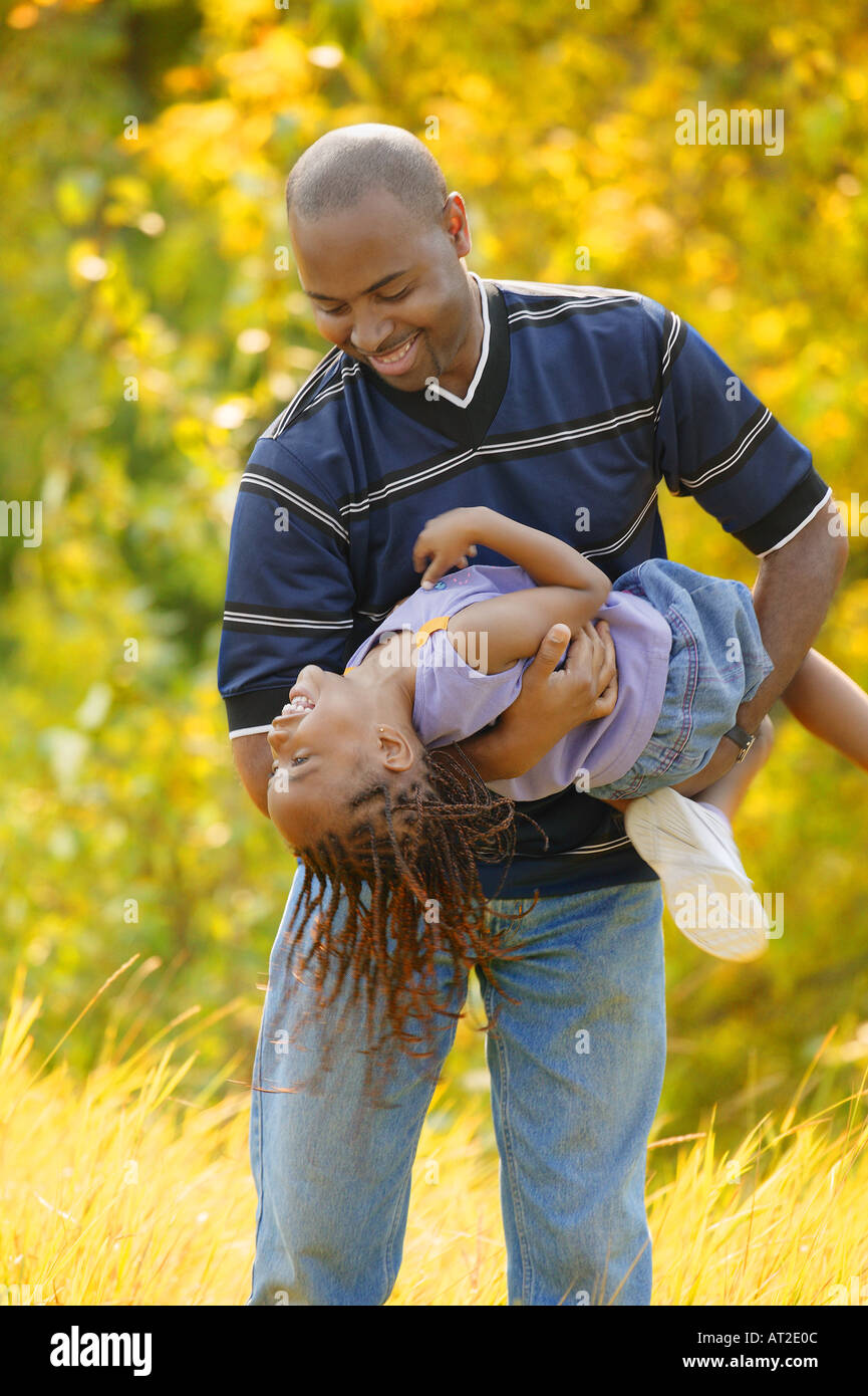 Fun with dad Stock Photo - Alamy