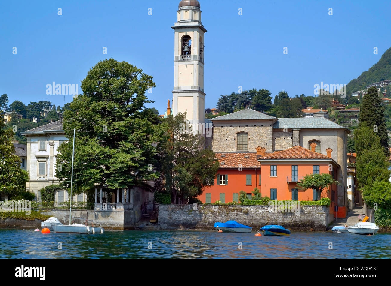 Buildings at lake Como Stock Photo - Alamy