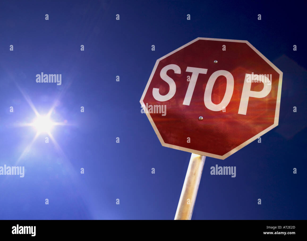 Tilted stop sign hi-res stock photography and images - Alamy