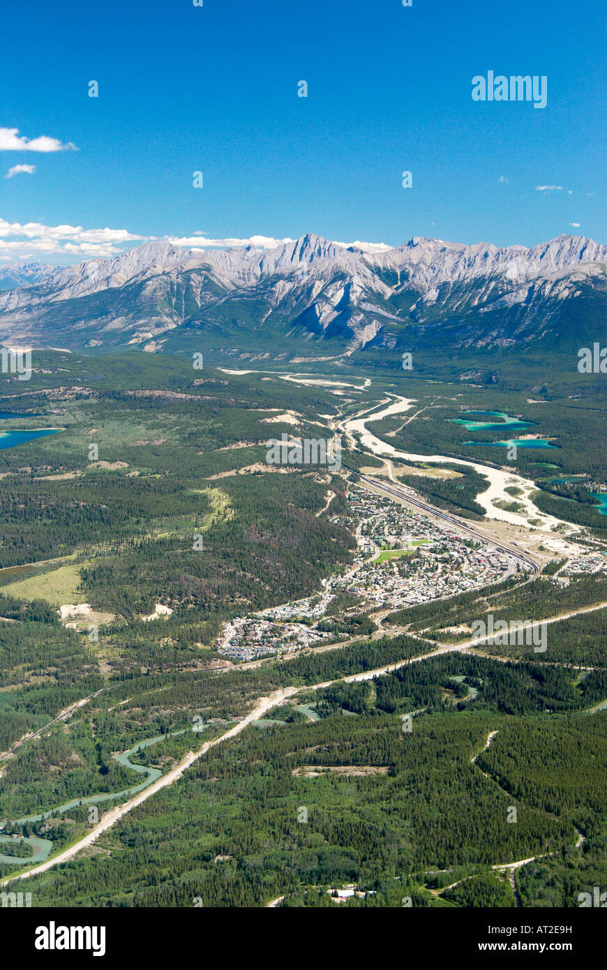 View north-east across Jasper township from the summit of Whistler's ...