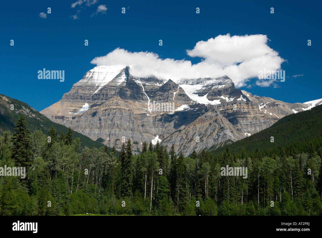 Mount Robson, in the Mount Robson Provincial Park, British Columbia ...